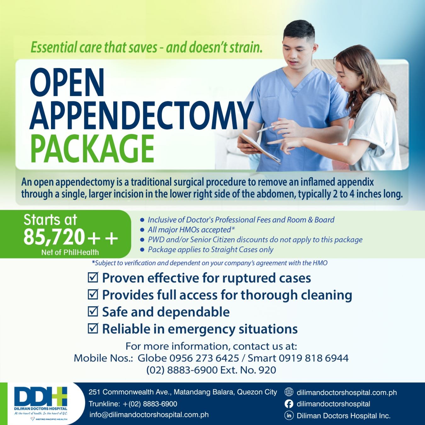OPEN APPENDECTOMY - Diliman Doctors Hospital