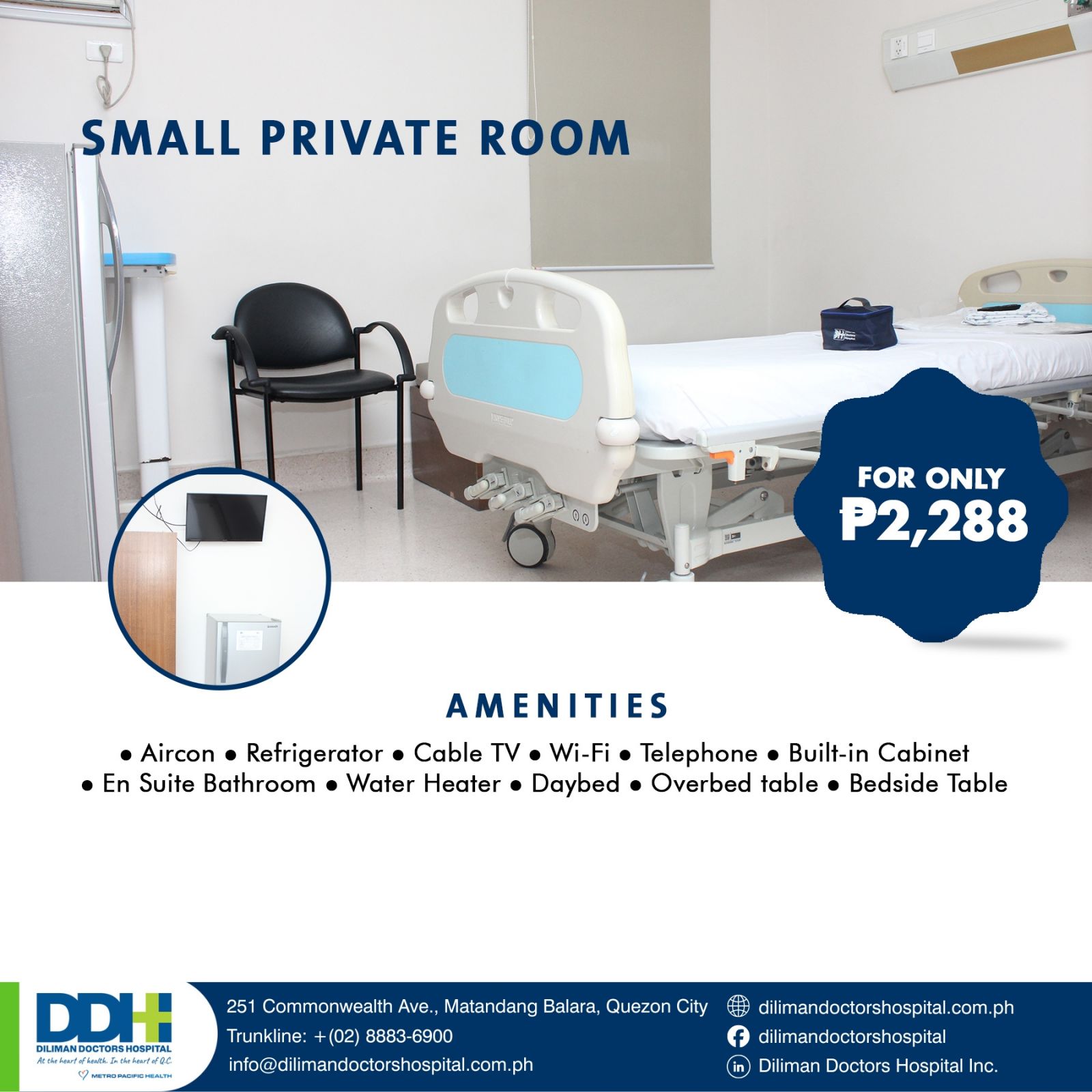 SMALL PRIVATE ROOM - Diliman Doctors Hospital